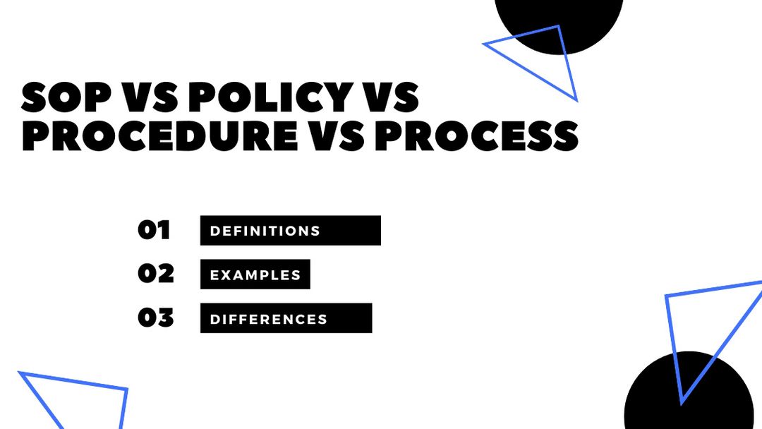 SOP vs Policy vs Procedure vs Process: What are the Key Differences? | Waybook Blog